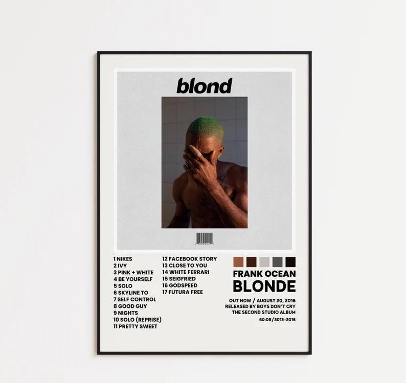 Poster Frank Ocean Poster Album Cover Poster Teen Gift Music Gift ...