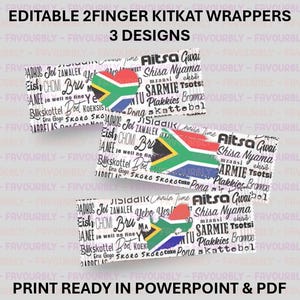 South Africa 2finger Kitkat Wrappers | SA Flag | Kitkat Wrapper ...