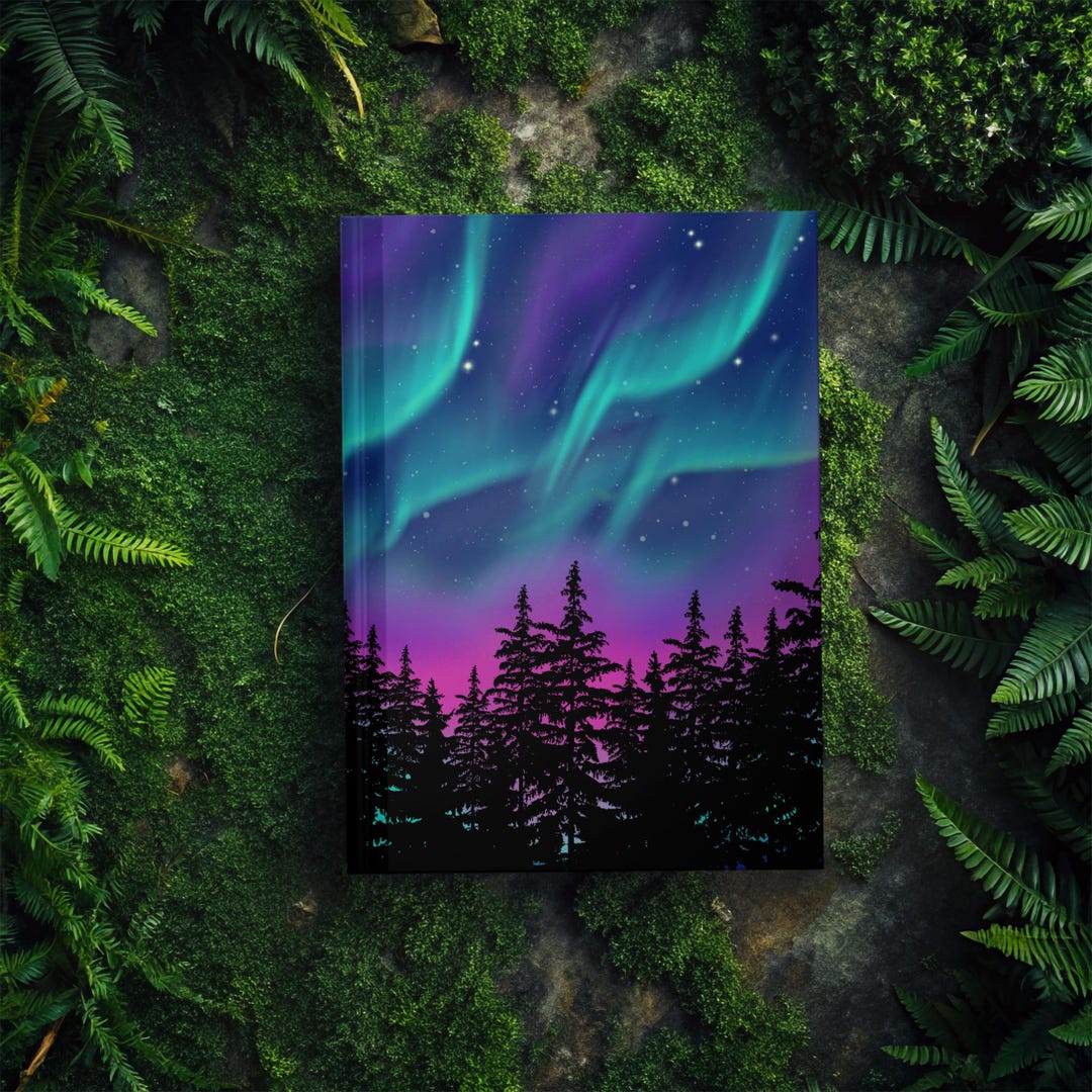 Northern Lights Journal, Northern Lights Art Notebook, Aurora Borealis ...