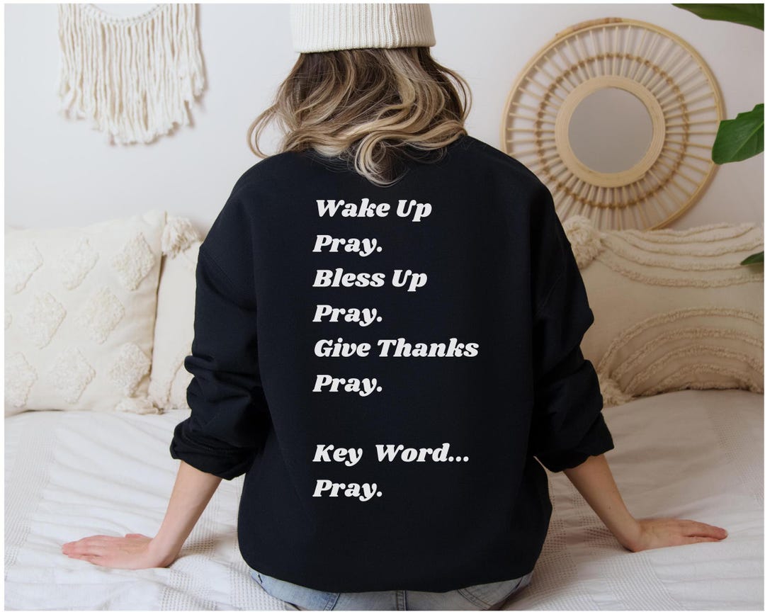 Blessed Give Thanks Pray Sweater, Christian Pray Sweater, Faith Hoodie ...