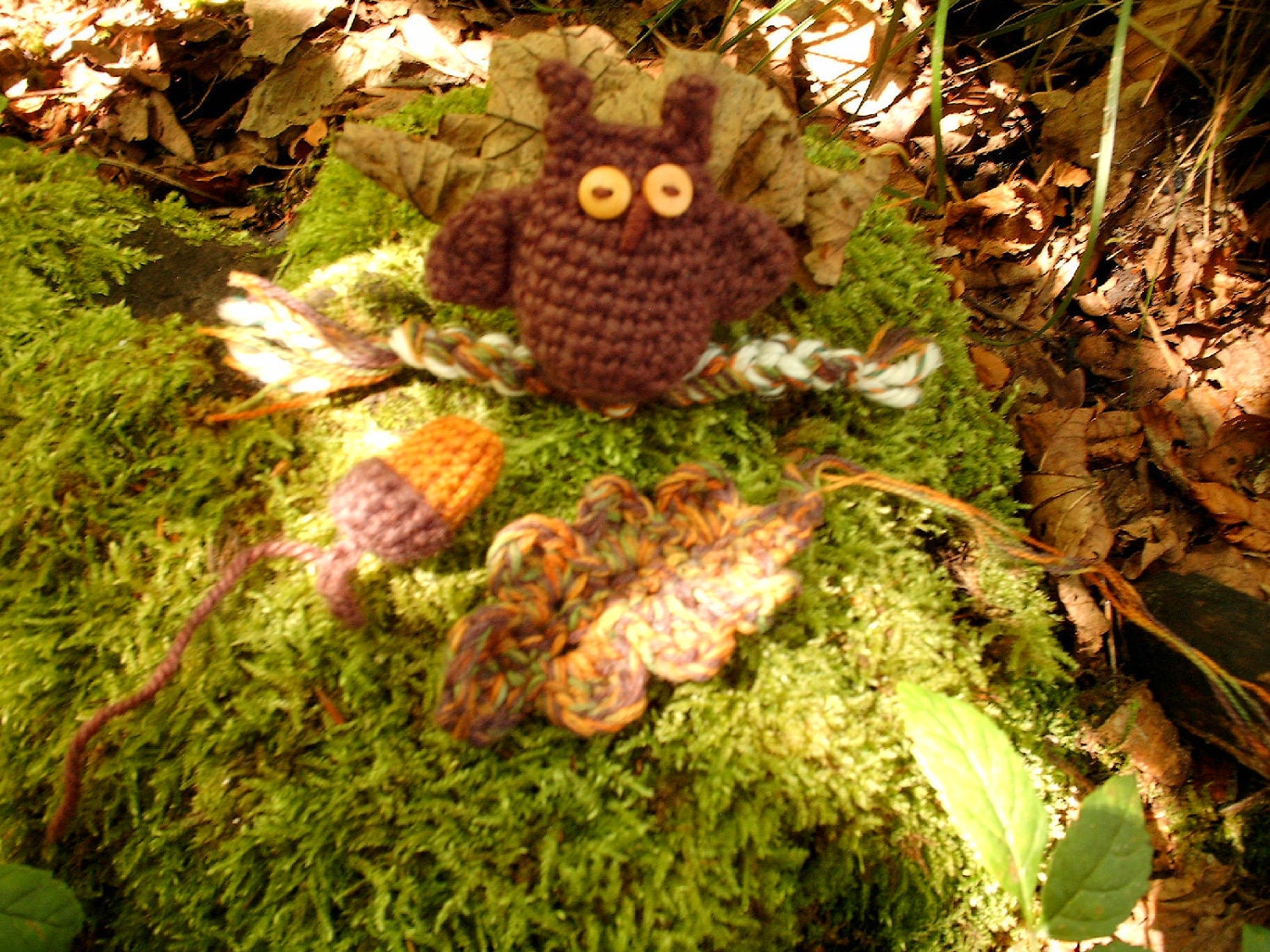 Owl, Oak Leaf & Acorn Crochet Patterns - Etsy