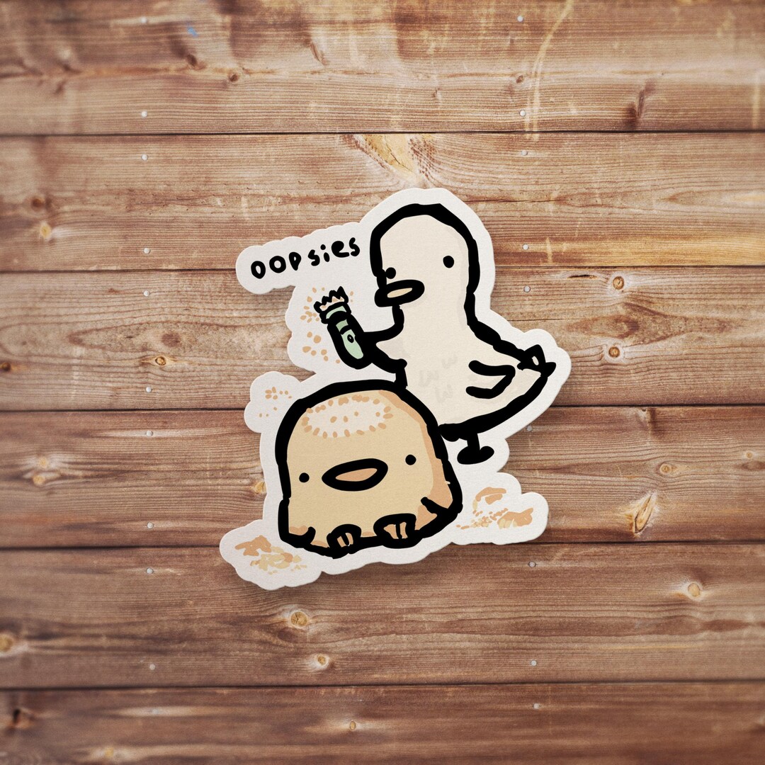 Oopsies Silly Goose Meme Sticker, Funny Sticker, Funny Meme Decal for ...