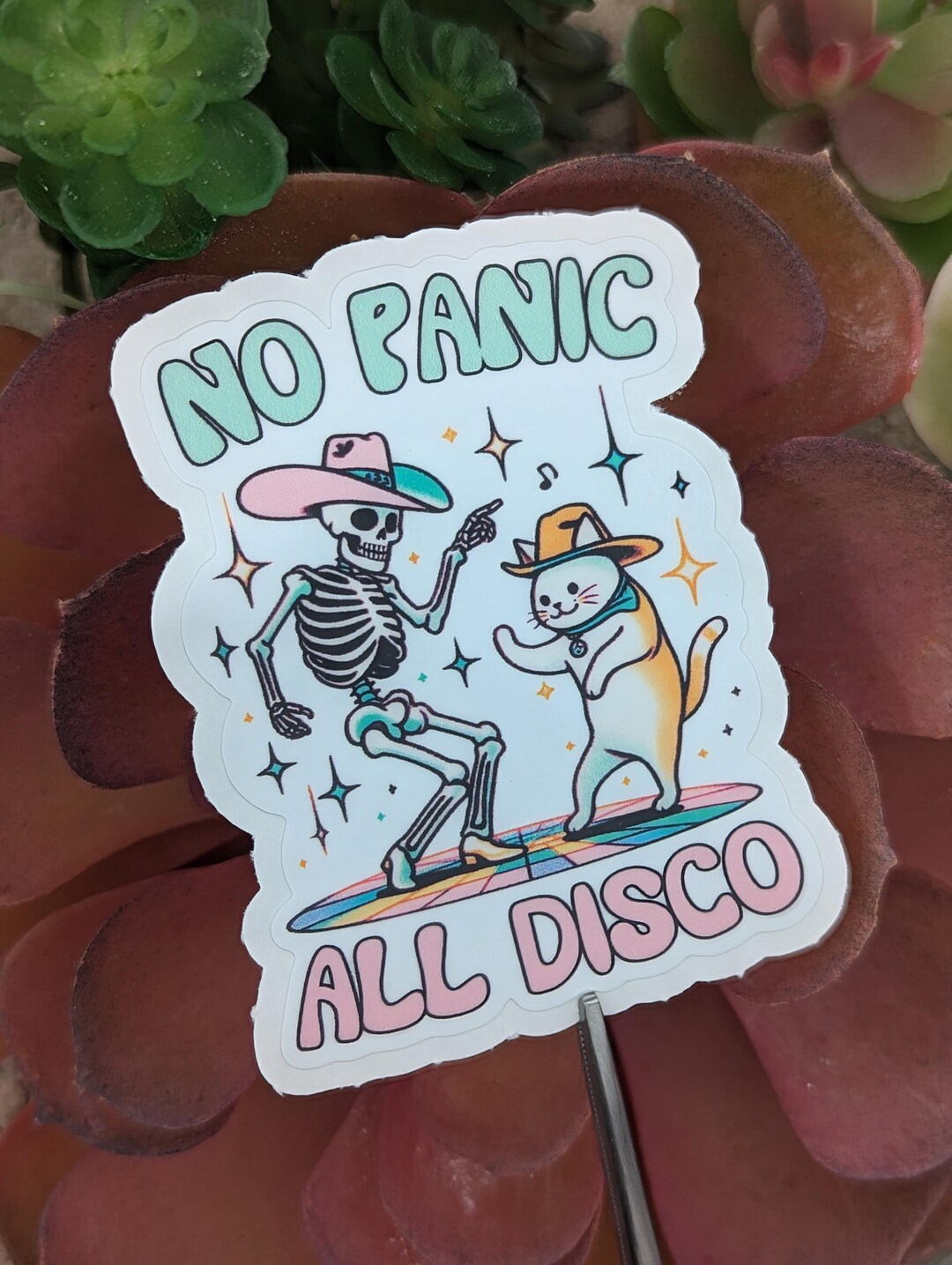 No Panic All Disco Meme Sticker, Funny Sticker, Funny Meme Decal for ...