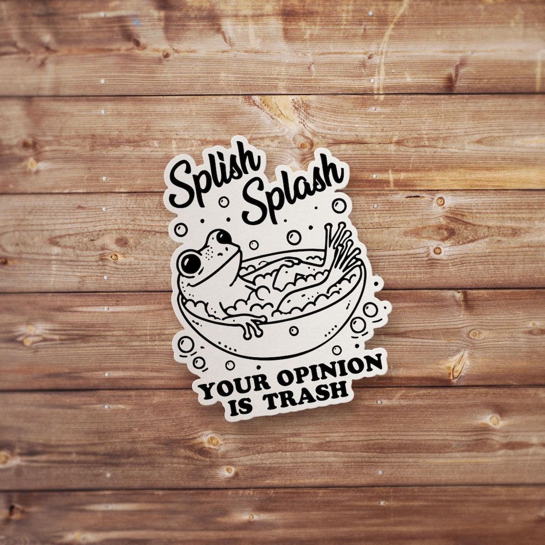 Chill Frog Meme Stickers Funny Dark Humor Sketched Animal Illustration ...