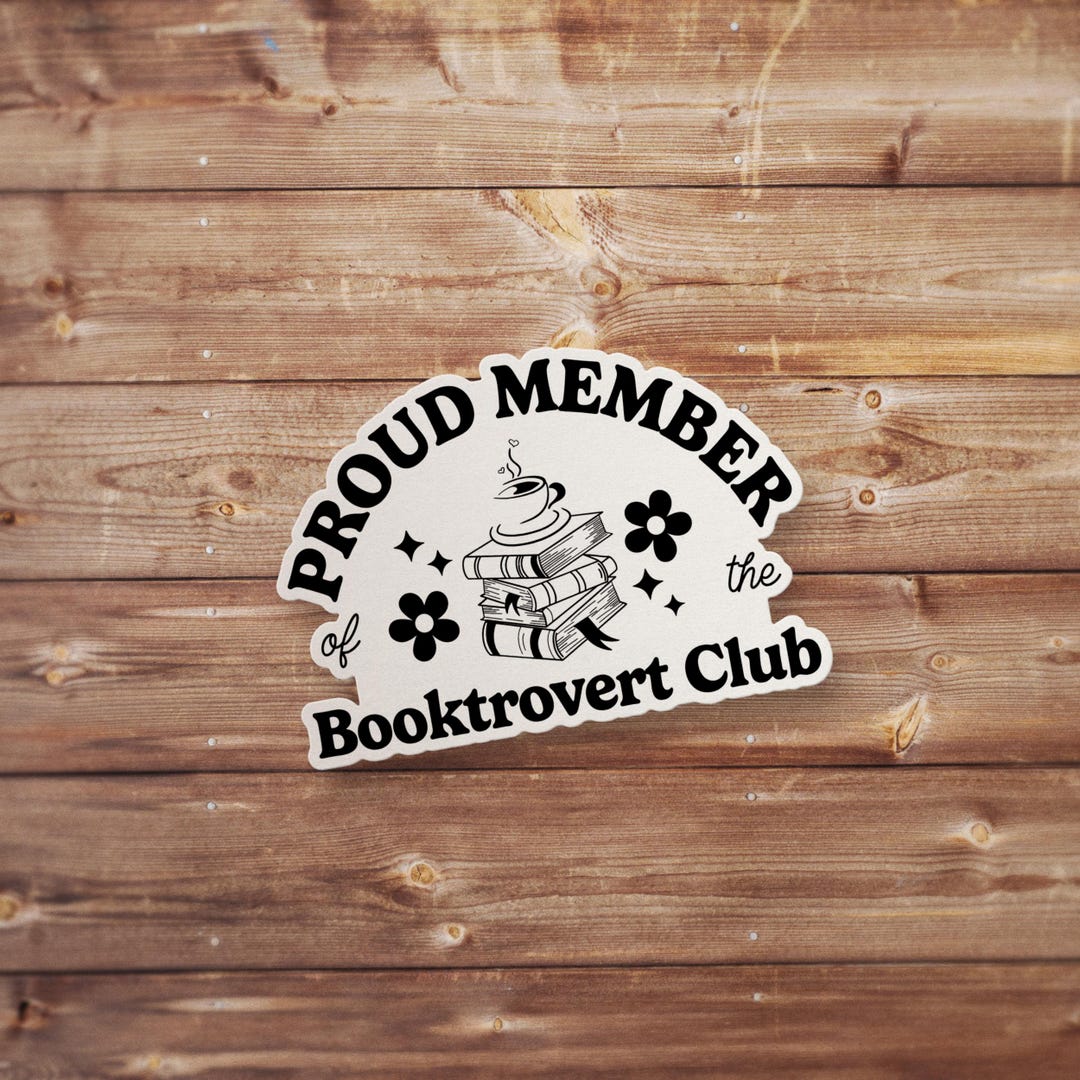 Book Club Booktrovert Booktok Sticker, Funny Sticker, Funny Meme Decal ...