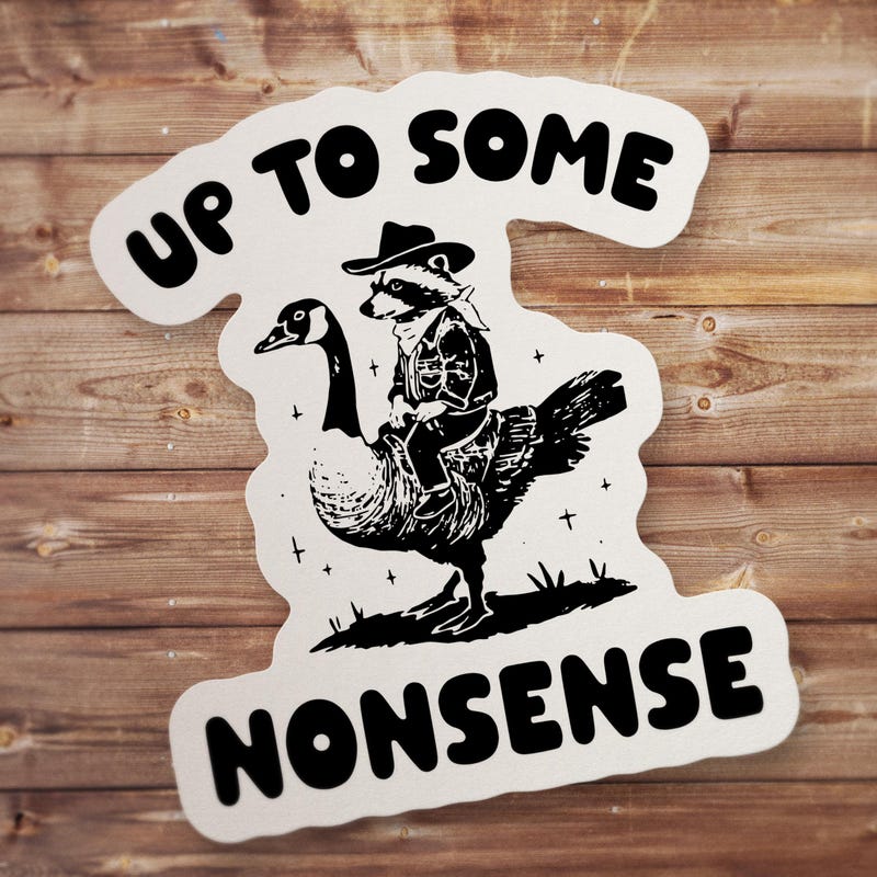 Nonsense Raccoon Sticker - Etsy