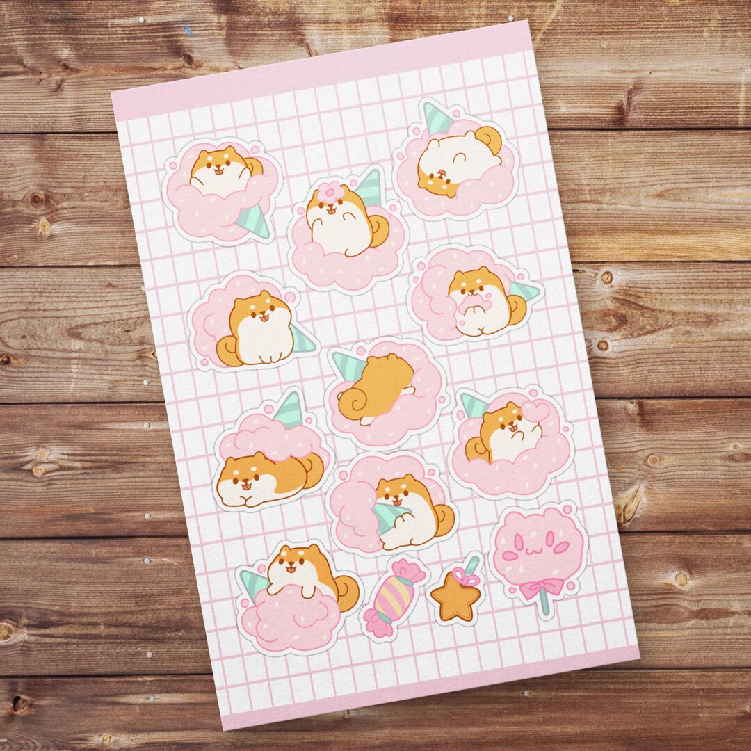 Shiba Inu Pinterest Kindle Stickers, Kawaii Girly Aesthetic Coquette ...