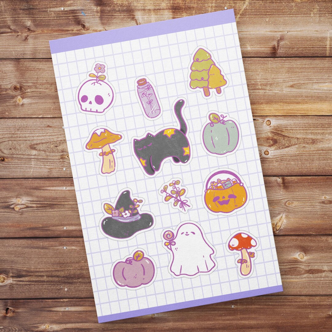 Spooky Pinterest Kindle Stickers, Kawaii Girly Aesthetic Coquette ...