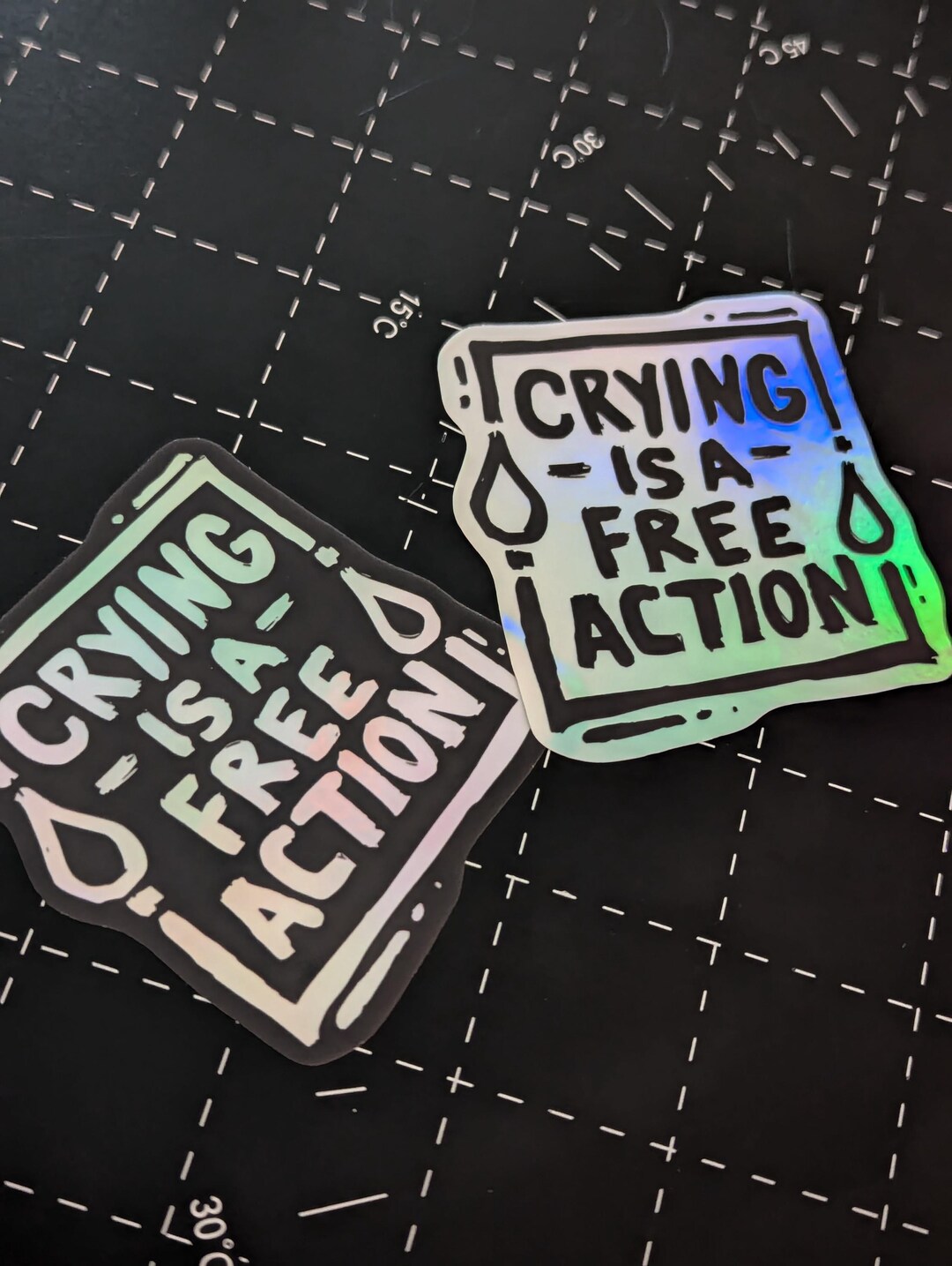 Holographic Crying is a Free Action Sticker, Dungeons and Dragons, DND ...