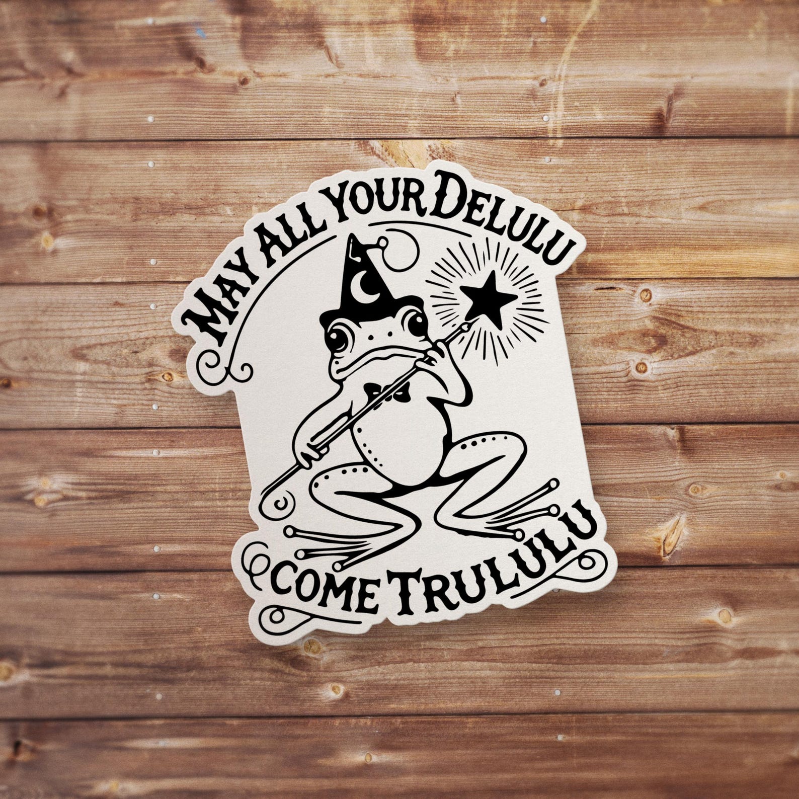 Wizard Frog Stickers Funny Dark Humor Sketched Animal Illustration ...