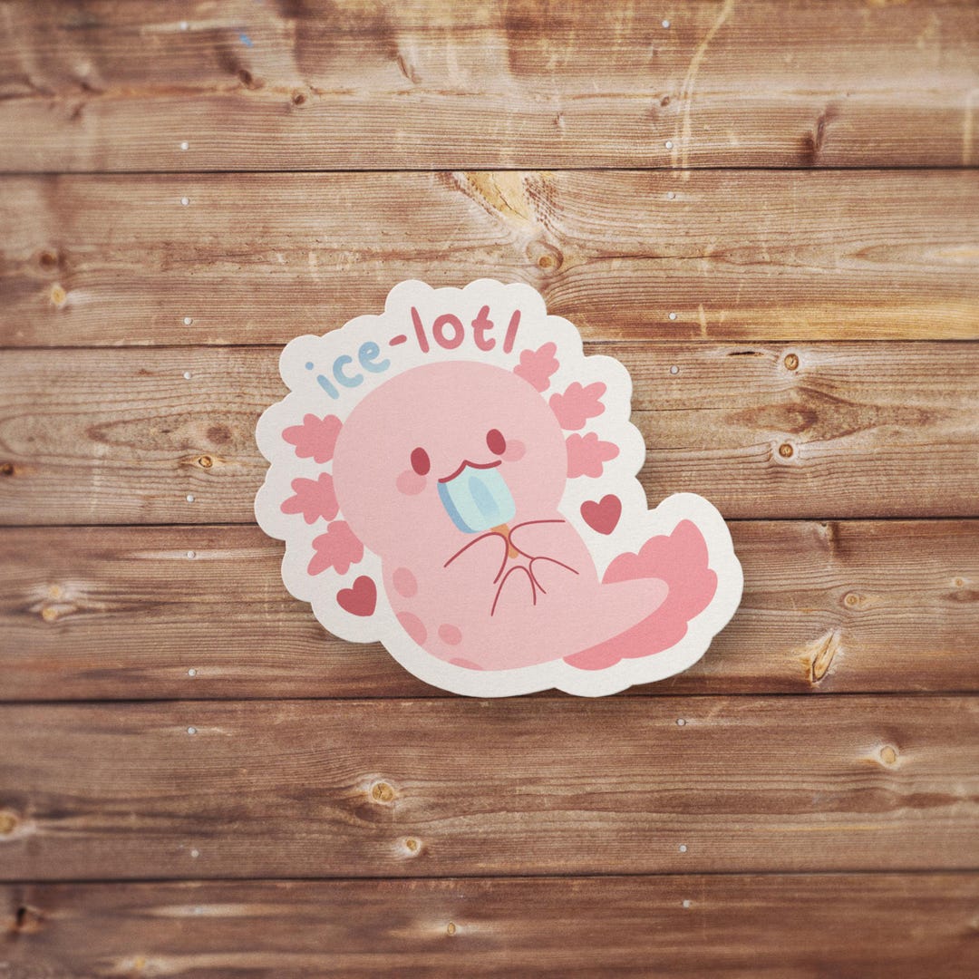Silly Axolotl Sticker, Funny Sticker, Funny Meme Decal for Water ...