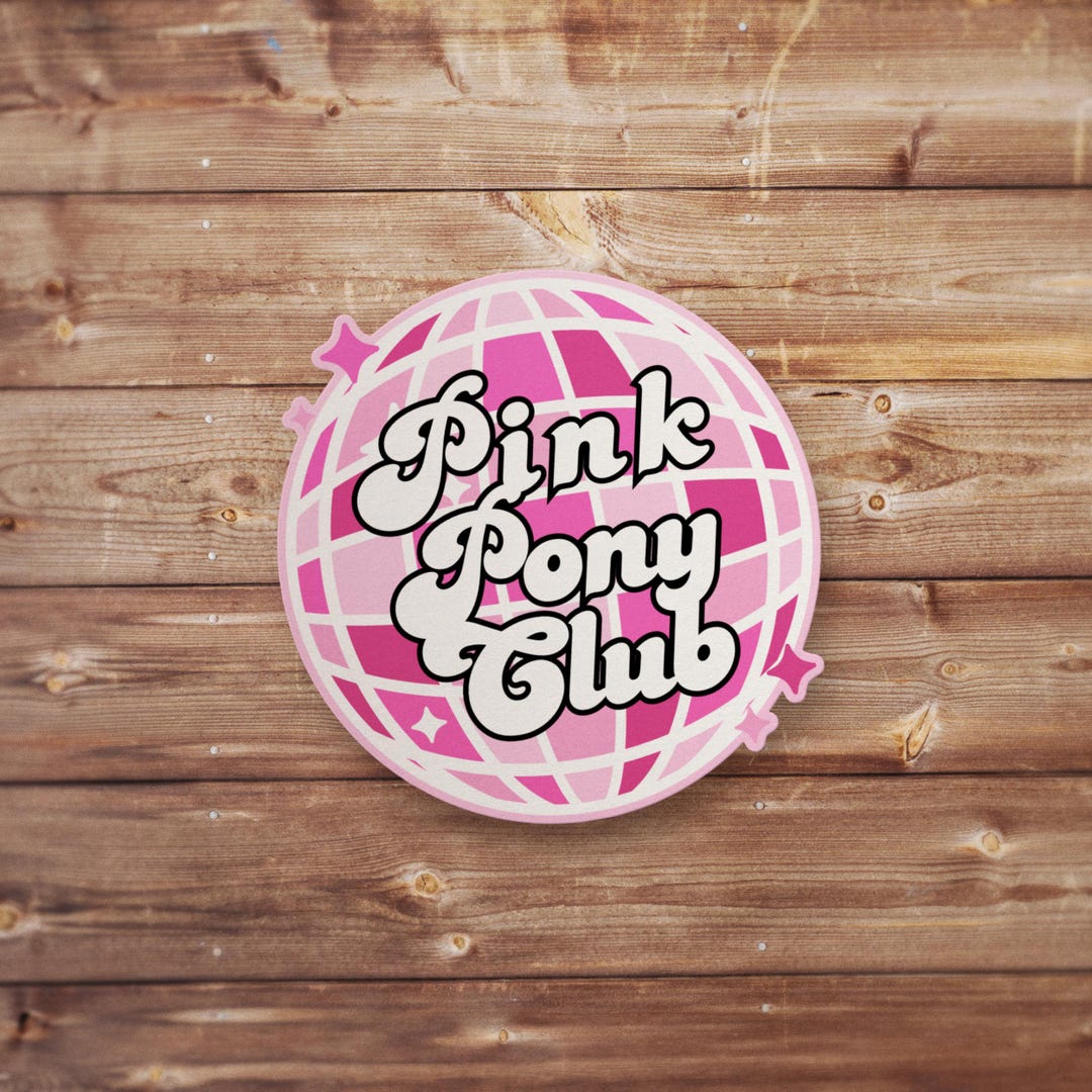 Pink Pony Club Sticker, Chappell Roan Sticker, Waterproof Vinyl Sticker ...