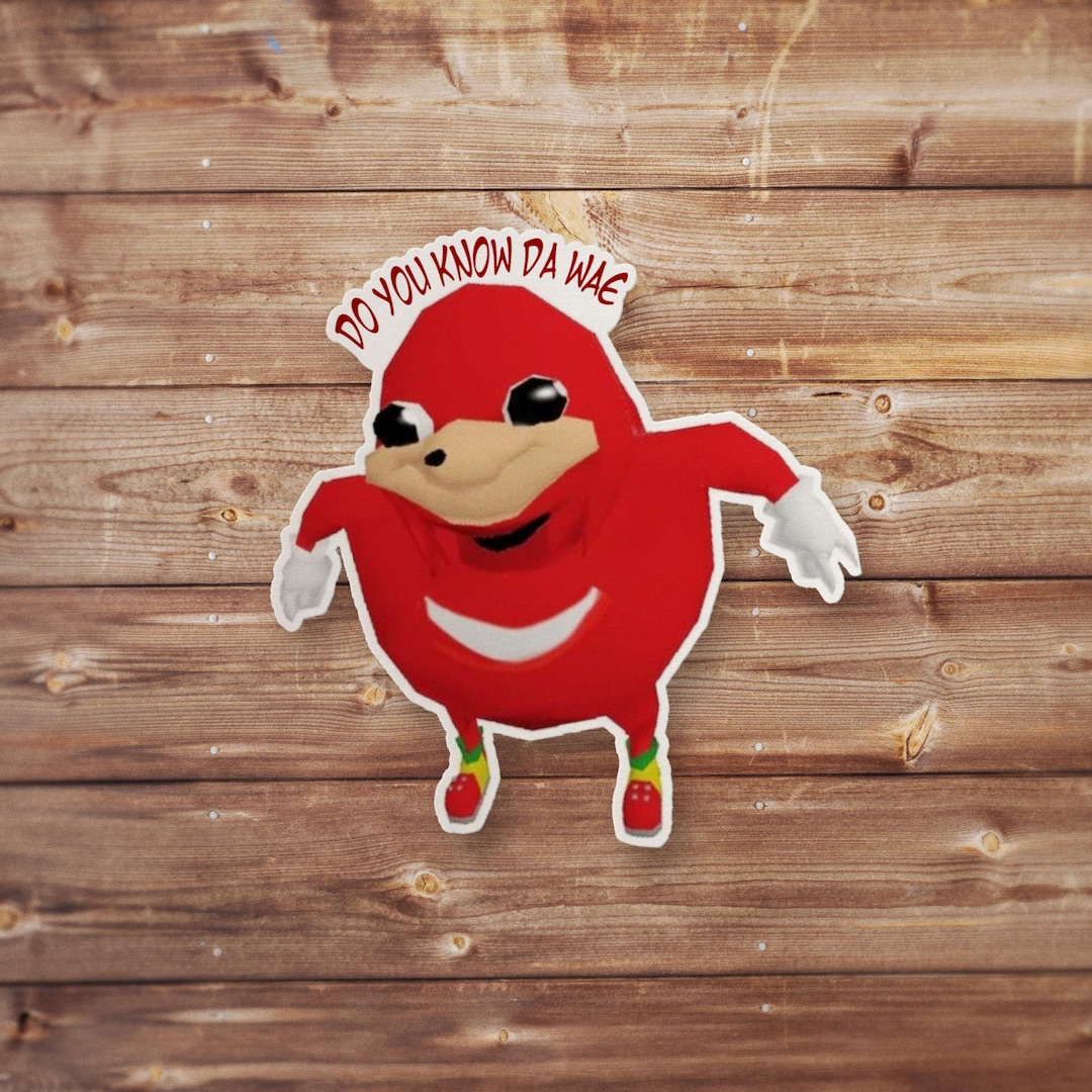 Knuckles Meme Sticker, Funny Sticker, Funny Meme Decal for Water ...