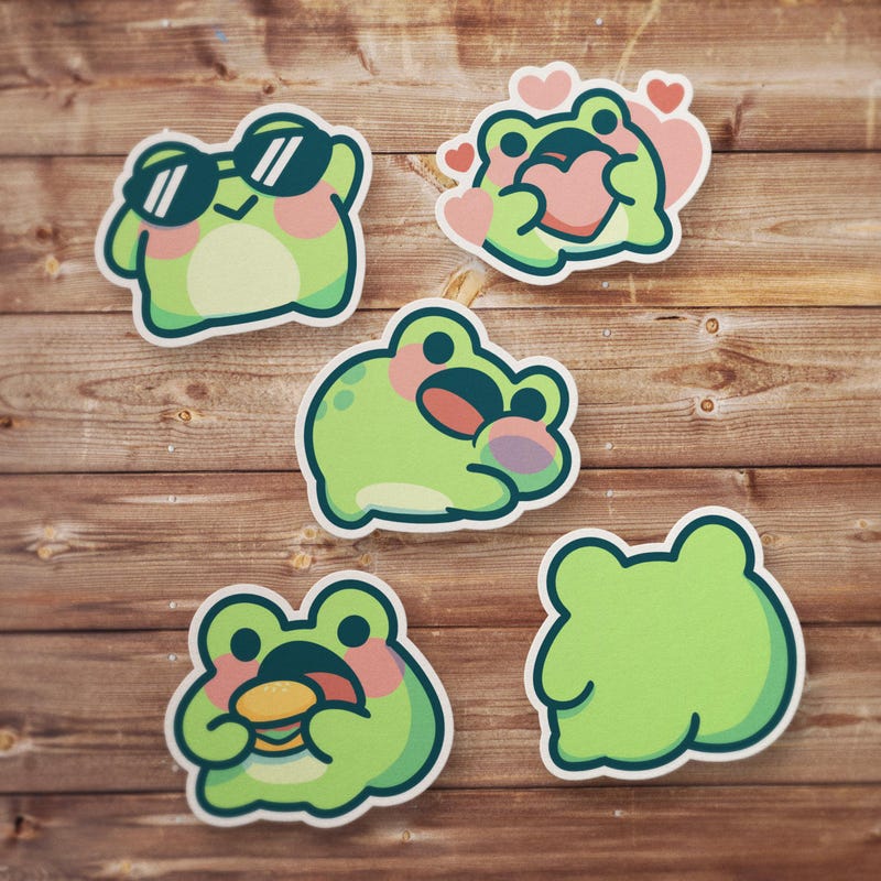 Frog Stickers - Etsy