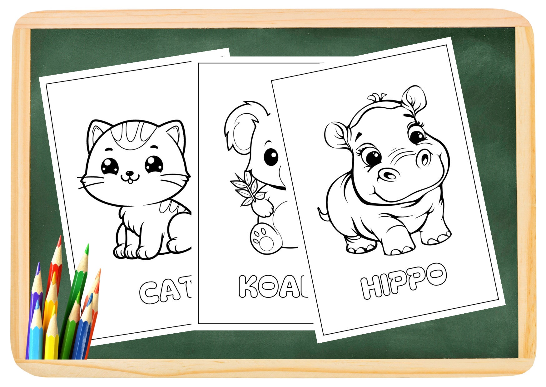 ABC Animals and Food Coloring Pages Bundle A to Z Animals and Food ...