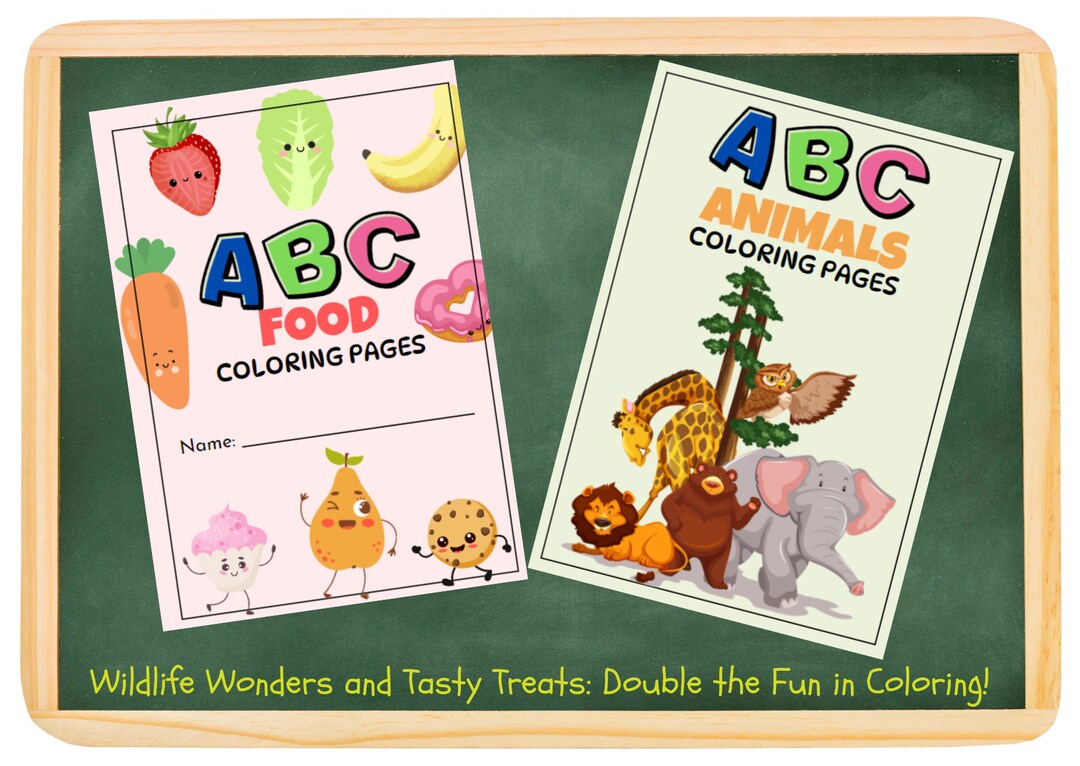 ABC Animals and Food Coloring Pages Bundle A to Z Animals and Food ...