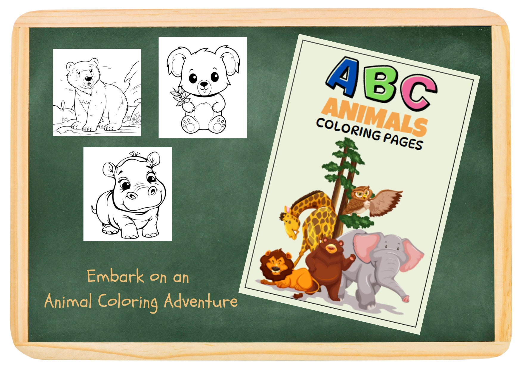 ABC Animals and Food Coloring Pages Bundle A to Z Animals and Food ...