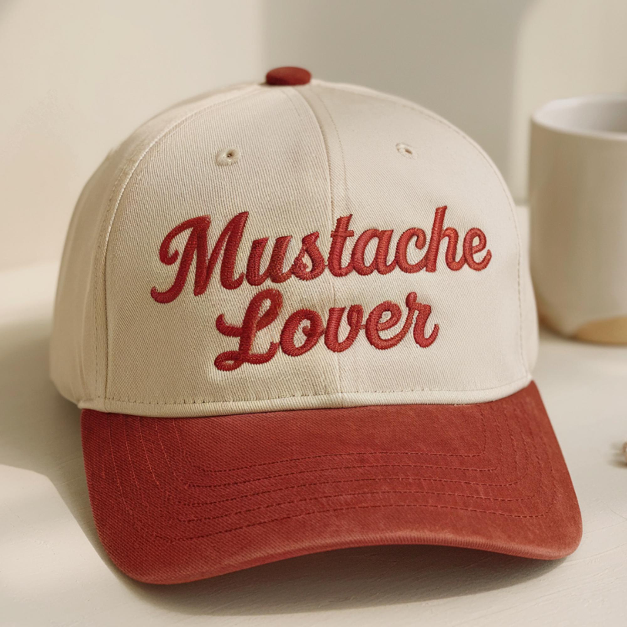 Embroidered Mustache Lover Baseball Cap, Cotton Twill Trucker Hat - Etsy