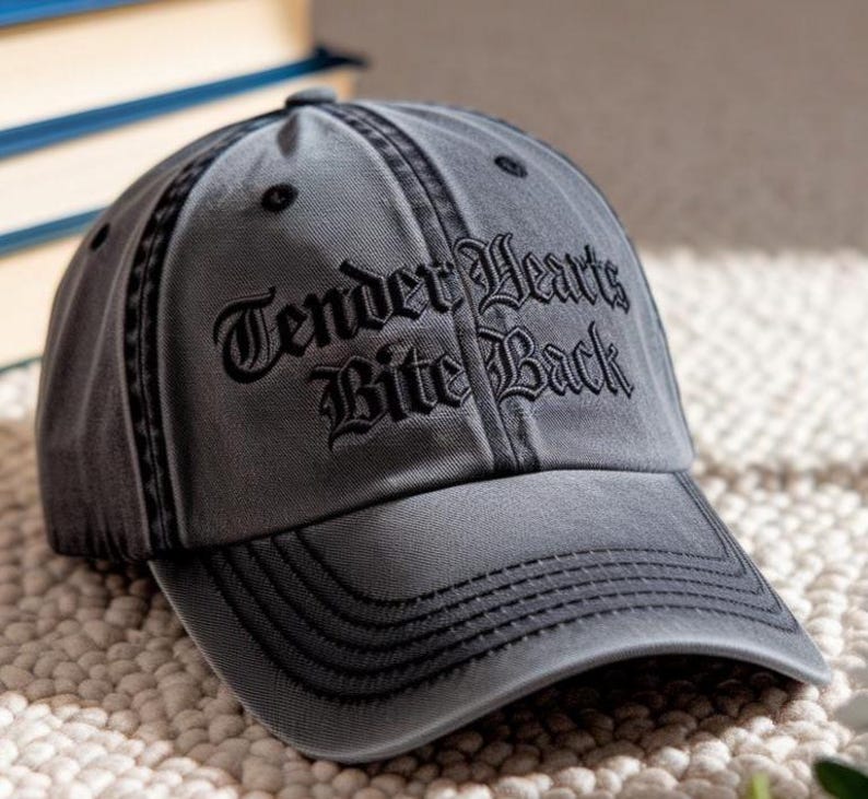 Embroidered Baseball Cap, Tender Hearts Bite Back, Feminist Hat - Etsy