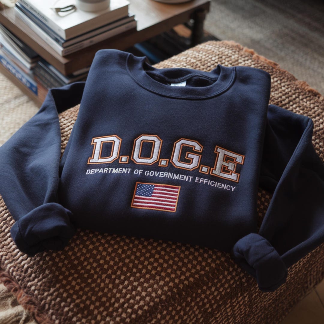 Embroidered DOGE D.O.G.E Department of Government Efficiency Shirt ...
