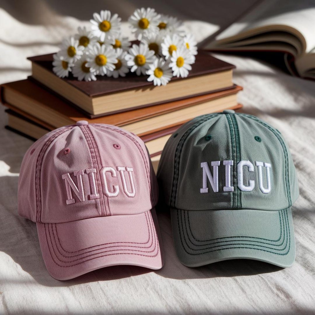 NICU Hospital Stripes Embroidered Hat, Nicu Nurse, Nurse Gift, Grad ...