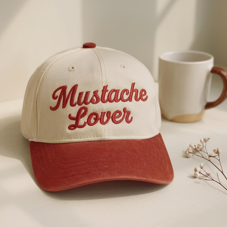 Embroidered Mustache Lover Baseball Cap, Cotton Twill Trucker Hat - Etsy