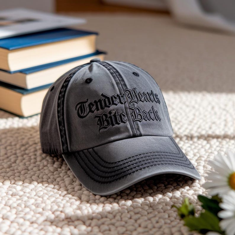 Embroidered Baseball Cap, Tender Hearts Bite Back, Feminist Hat - Etsy