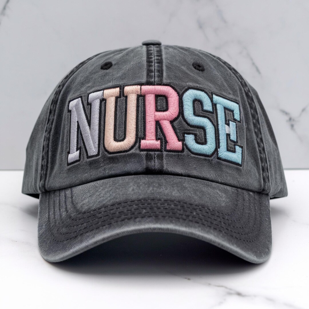 Embroidered Nurse Hat, Caps, Embroidered Nursing Hat, Embroidered ...