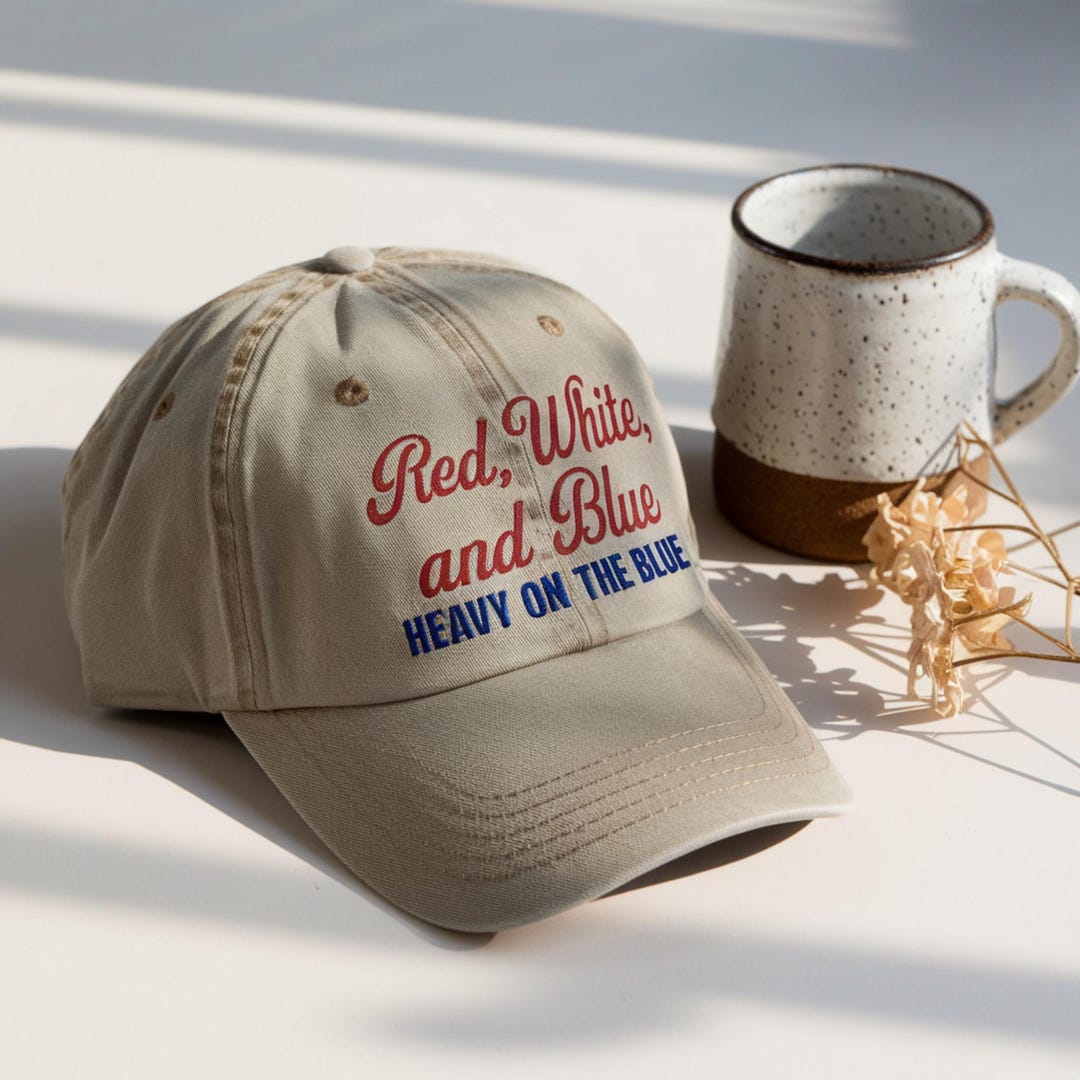 Embroidered 4th of July Liberal Baseball Hat, Progressive Fourth of ...