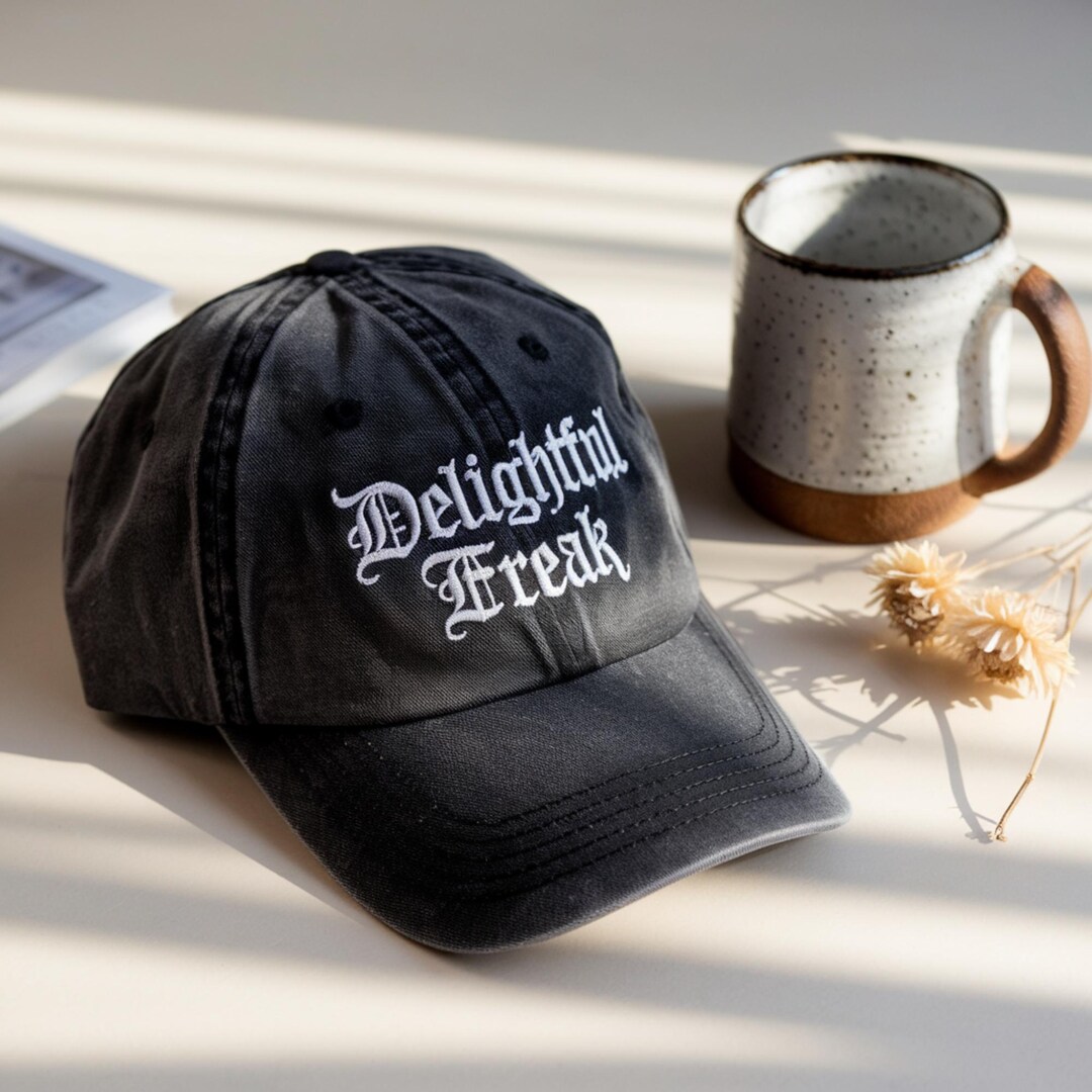 Embroidered Delightful Freak Hat, Cap - Etsy