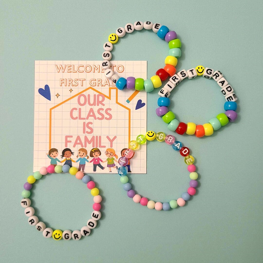 Our Class is a Family Bracelet, First Day of School First Grade ...