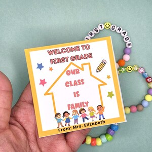 Our Class is a Family Bracelet, First Day of First Grade Bracelet, Back ...