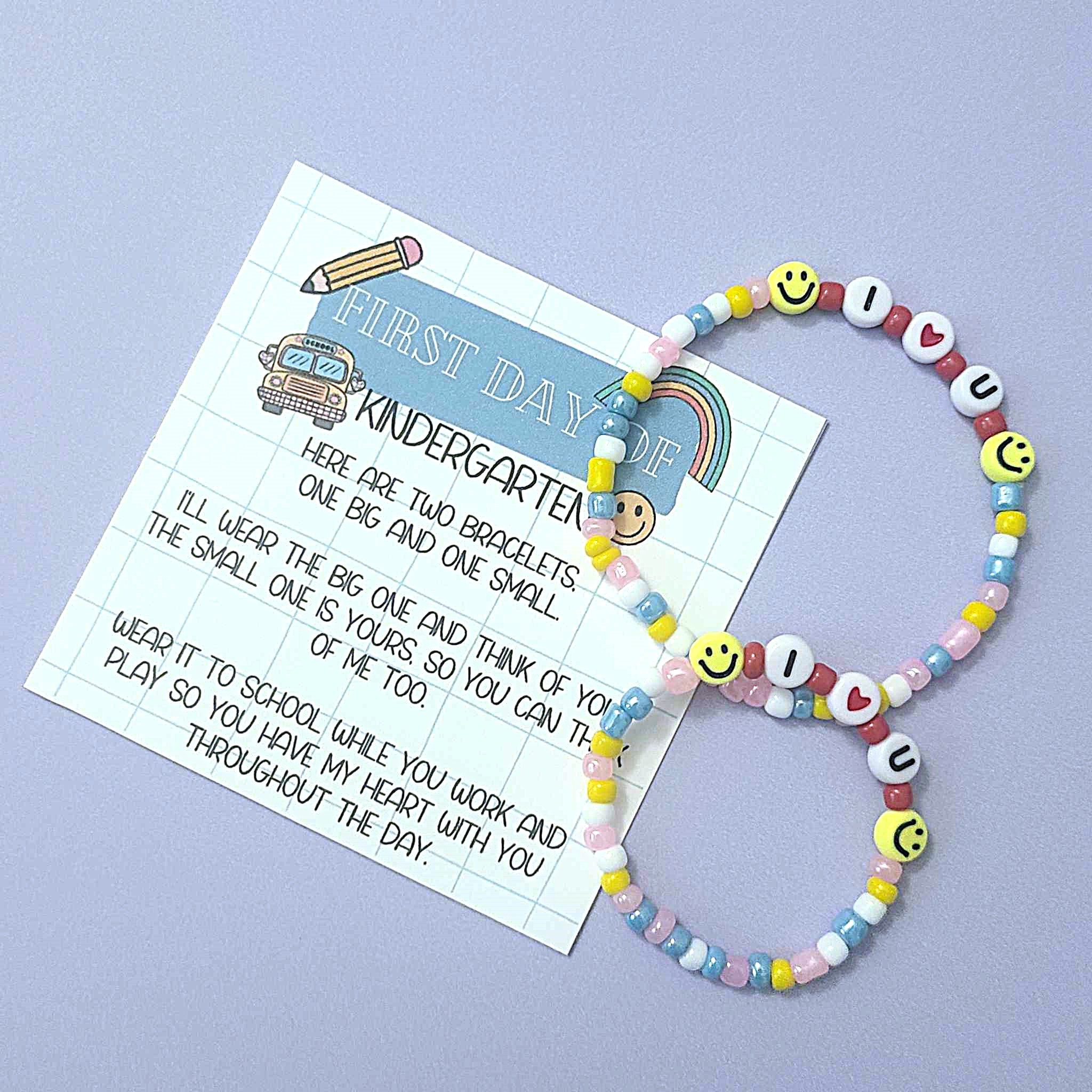 First Day of Kindergarten Bracelets Back to School Bracelet Set Mom ...