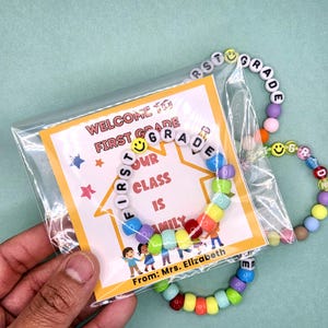 Our Class is a Family Bracelet, First Day of First Grade Bracelet, Back ...