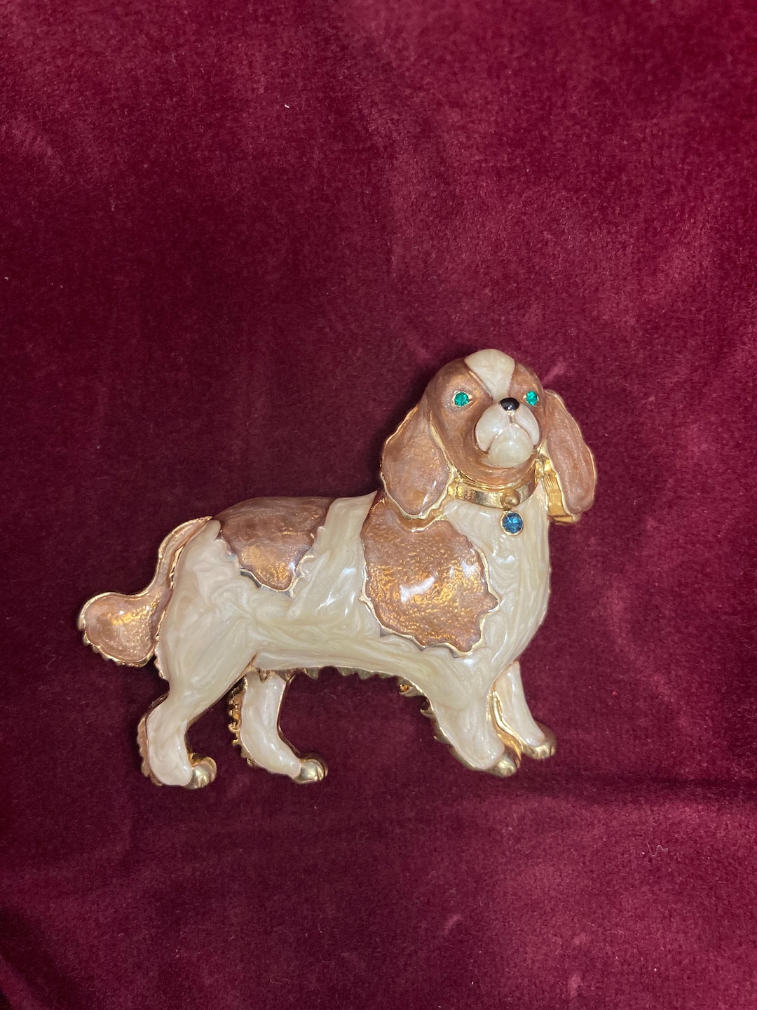 Cocker Spaniel Enameled Dog Brooch Pin - Etsy
