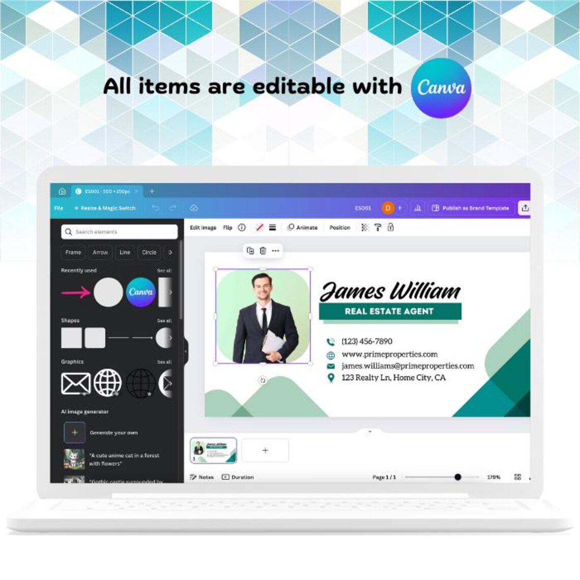 Editable Gmail Email Signature Premium Clean Modern Digital Signature ...