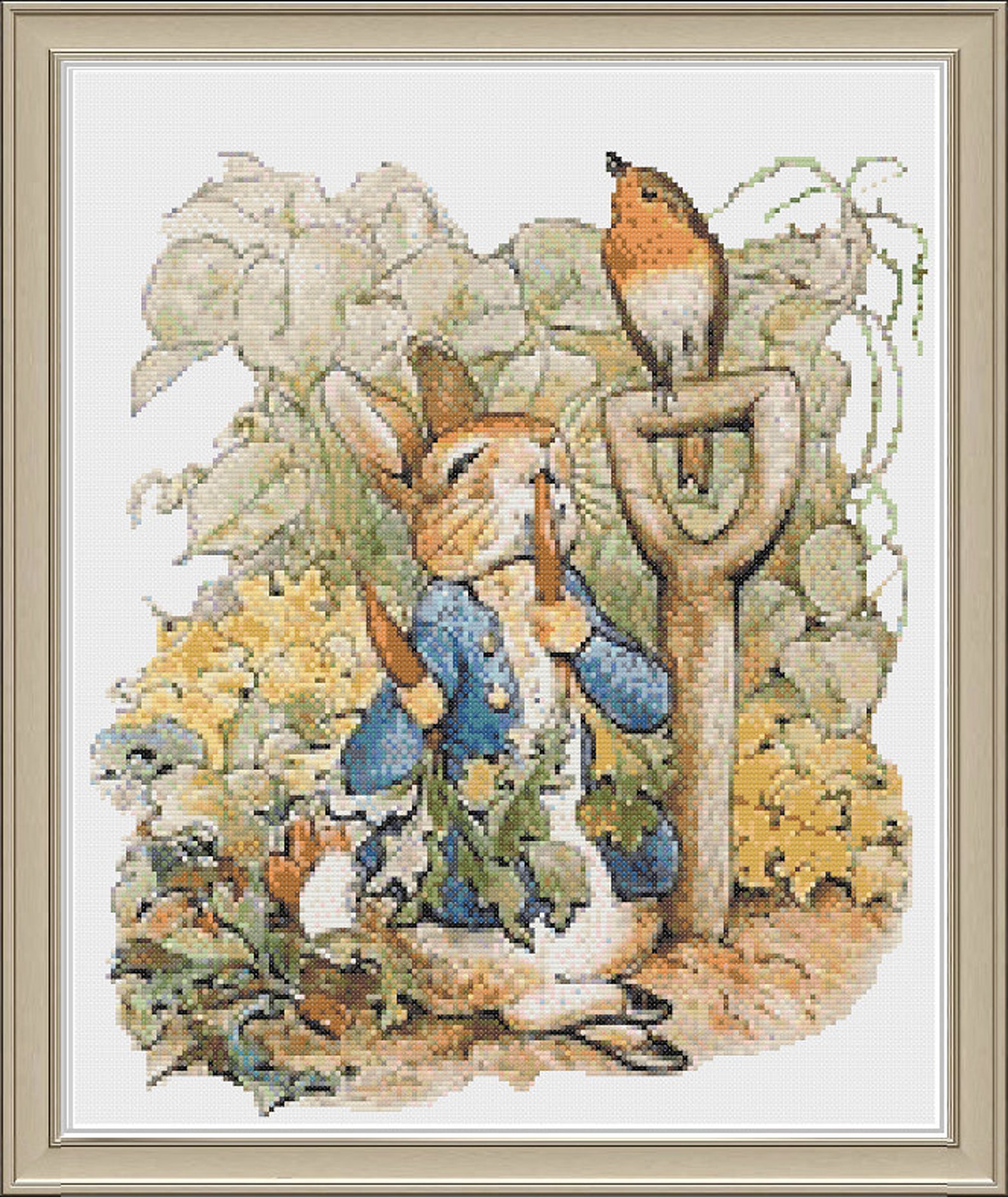 Peter Rabbit- Beatrix Potter Watercolor Illustration Cross Stitch ...