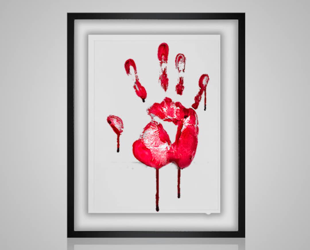 Bloody Handprint PDF Cross Stich Pattern INSTANT DOWNLOAD - Etsy