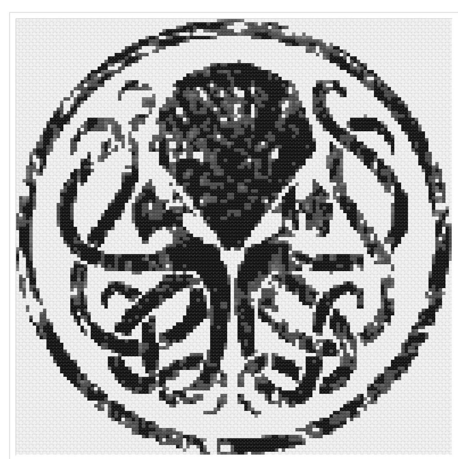 Cross Stitch Pattern Cthulhu Symbol Distressed Occult Lovecraftian Necronomicon Cult Pdf Counted ...