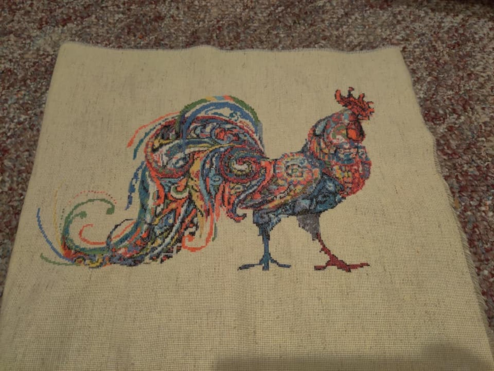 Cross Stitch Pattern Ruby Rooster Pdf Counted Crossstich Tutorial ...