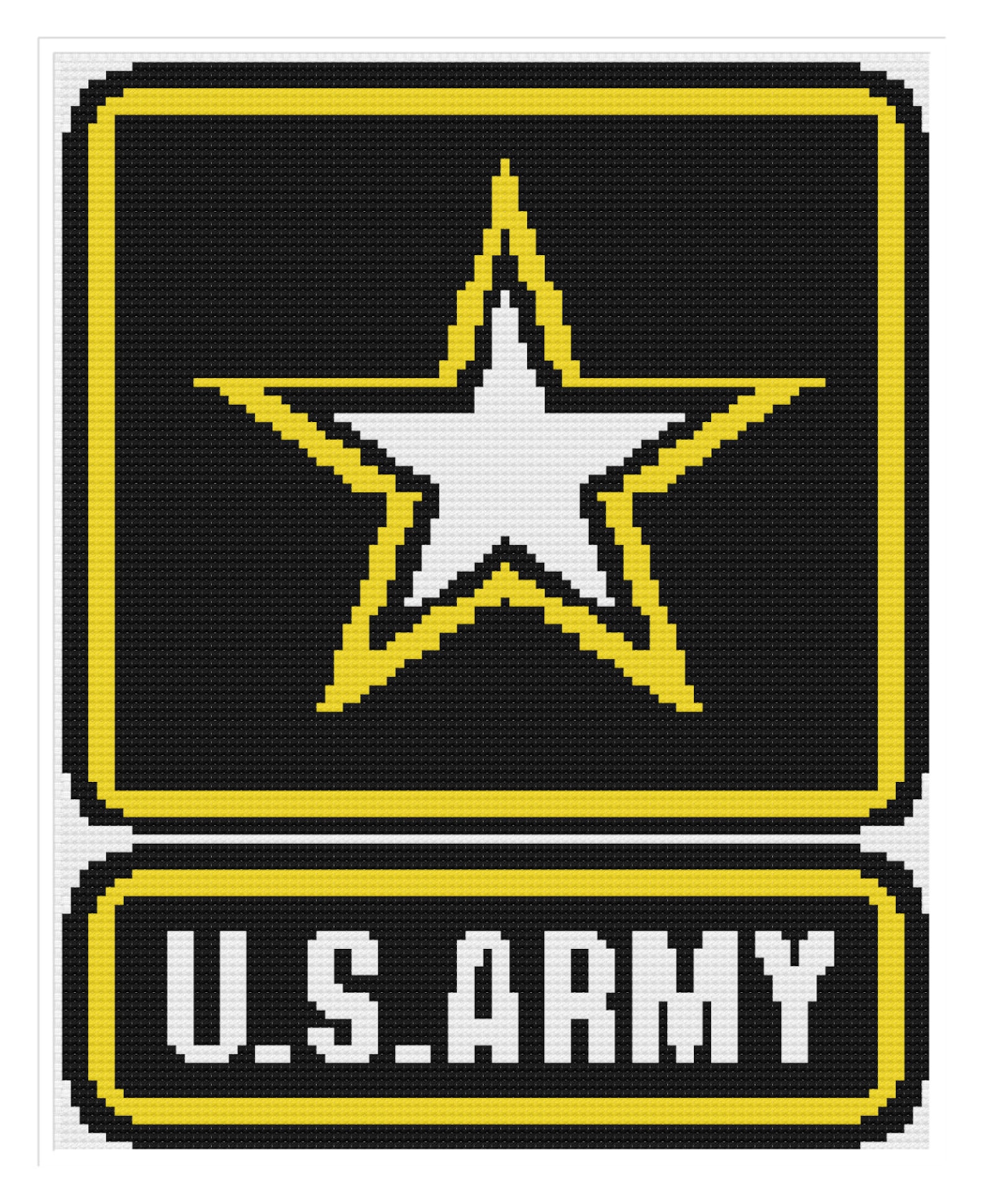 Cross Stitch Pattern US Army Patch Pdf Tutorial United States Military ...
