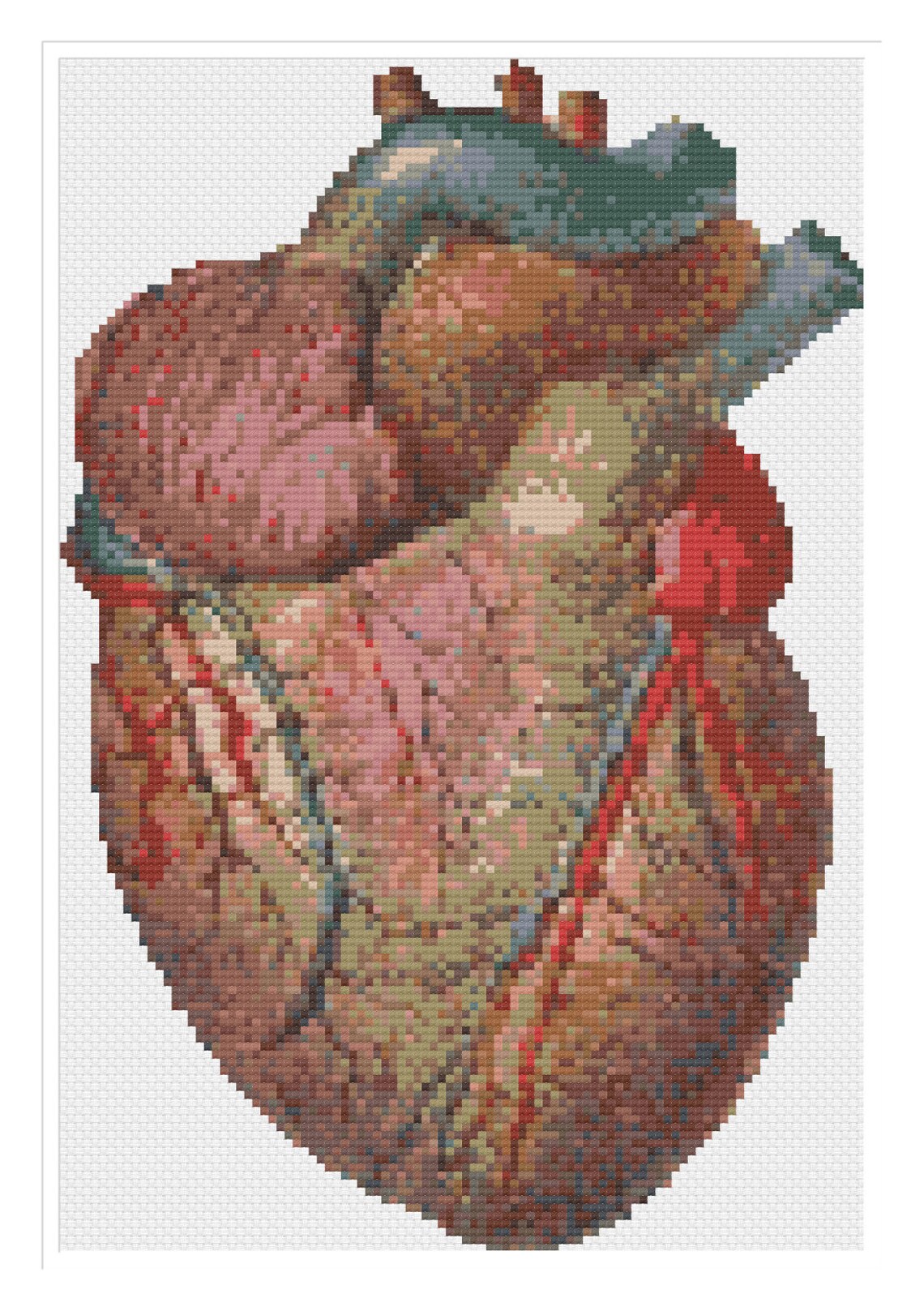 Anatomical Heart PDF Cross Stich Pattern INSTANT DOWNLOAD - Etsy