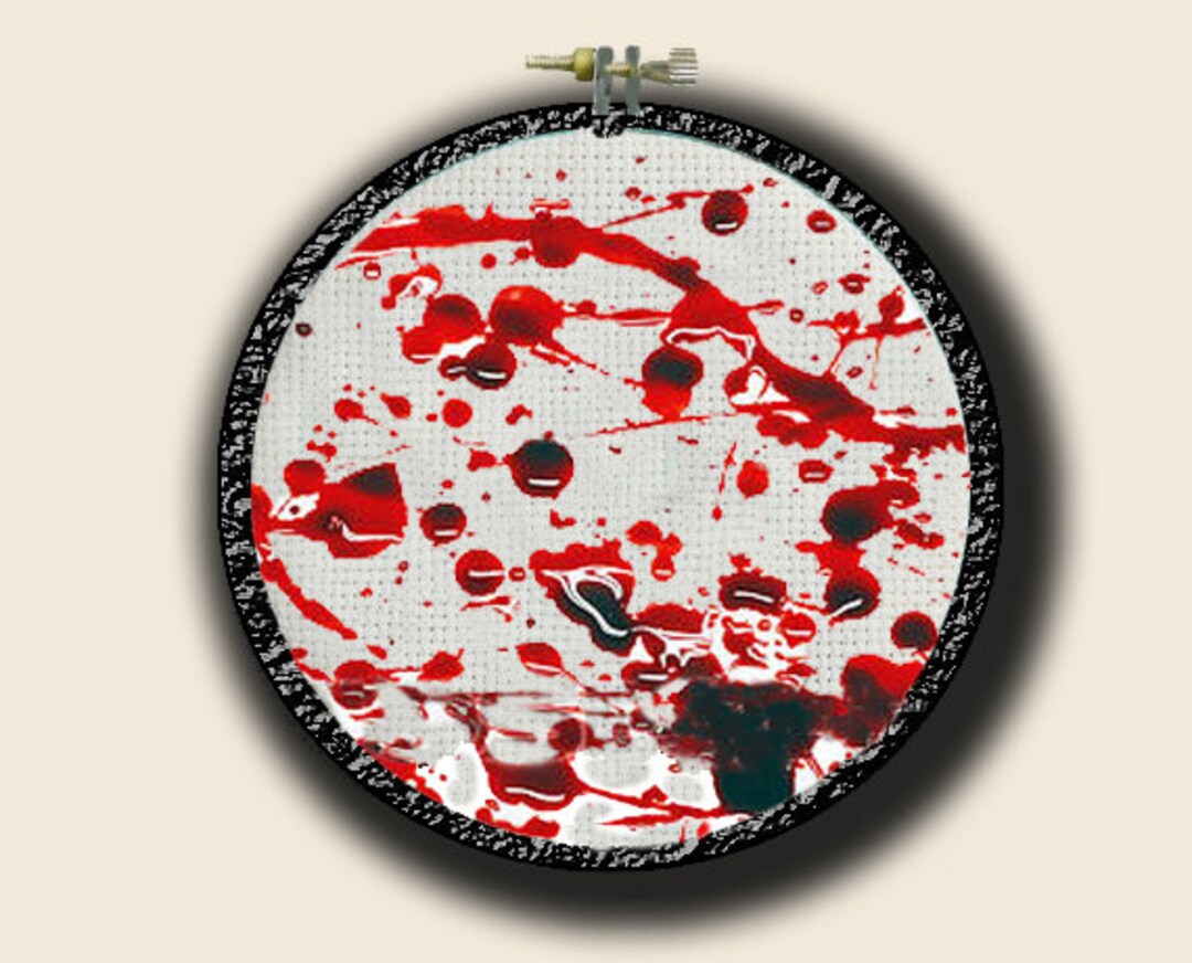 Blood Spatter - Round - PDF Cross Stich Pattern - INSTANT DOWNLOAD - Etsy