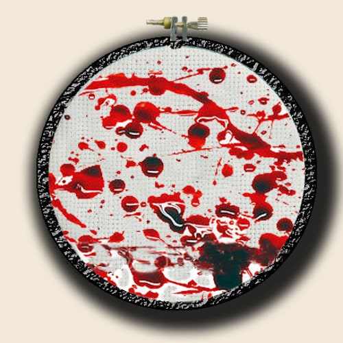 PATTERN American Psycho Blood Spatter Cross Stitch Instant - Etsy