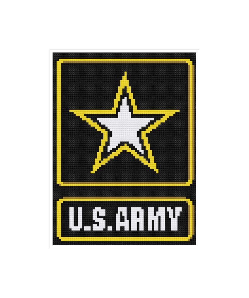 Cross Stitch Pattern Us Army Patch Logo Army of One Armed Forces Logos ...