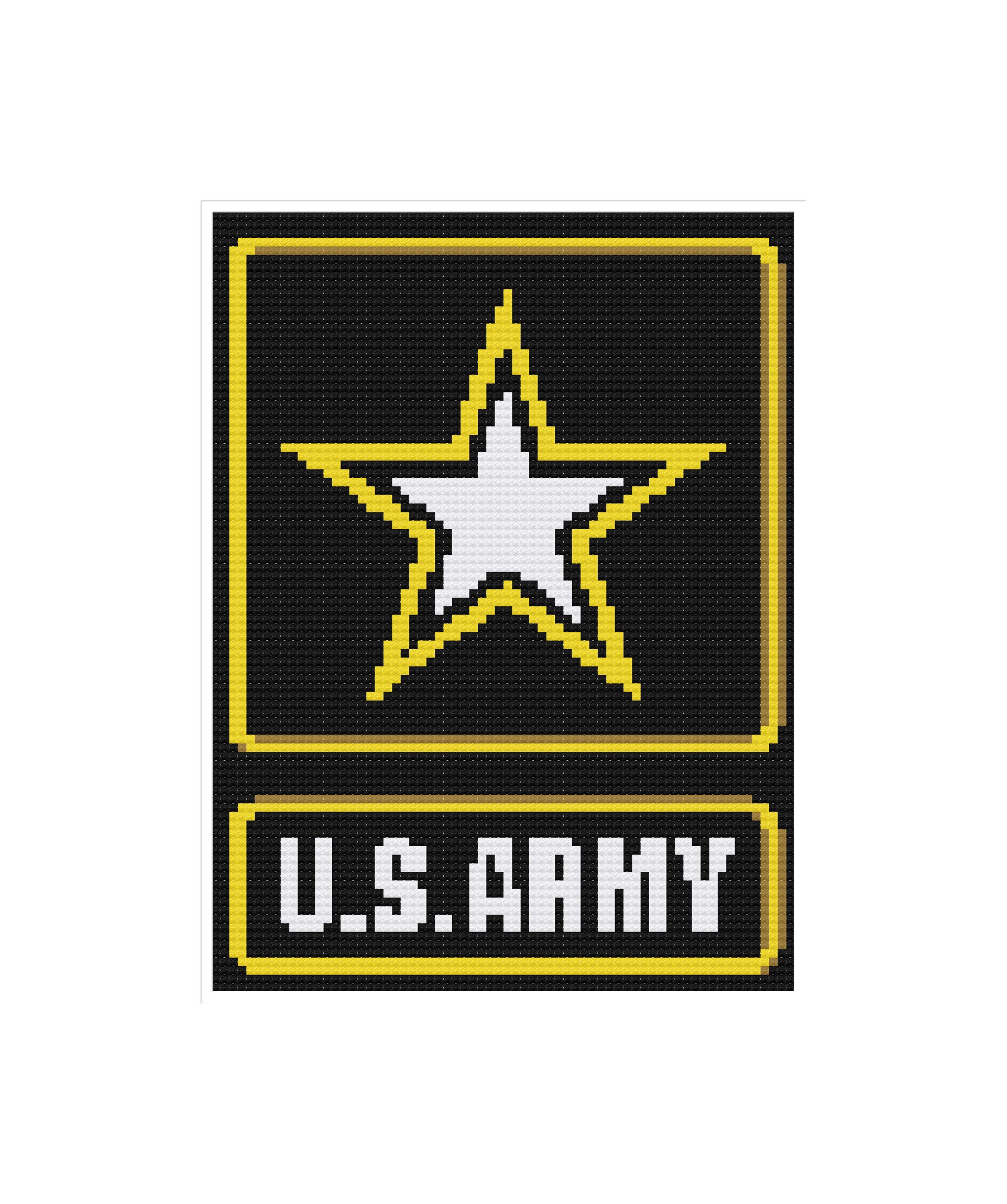 Cross Stitch Pattern Us Army Patch Logo Army of One Armed Forces Logos ...