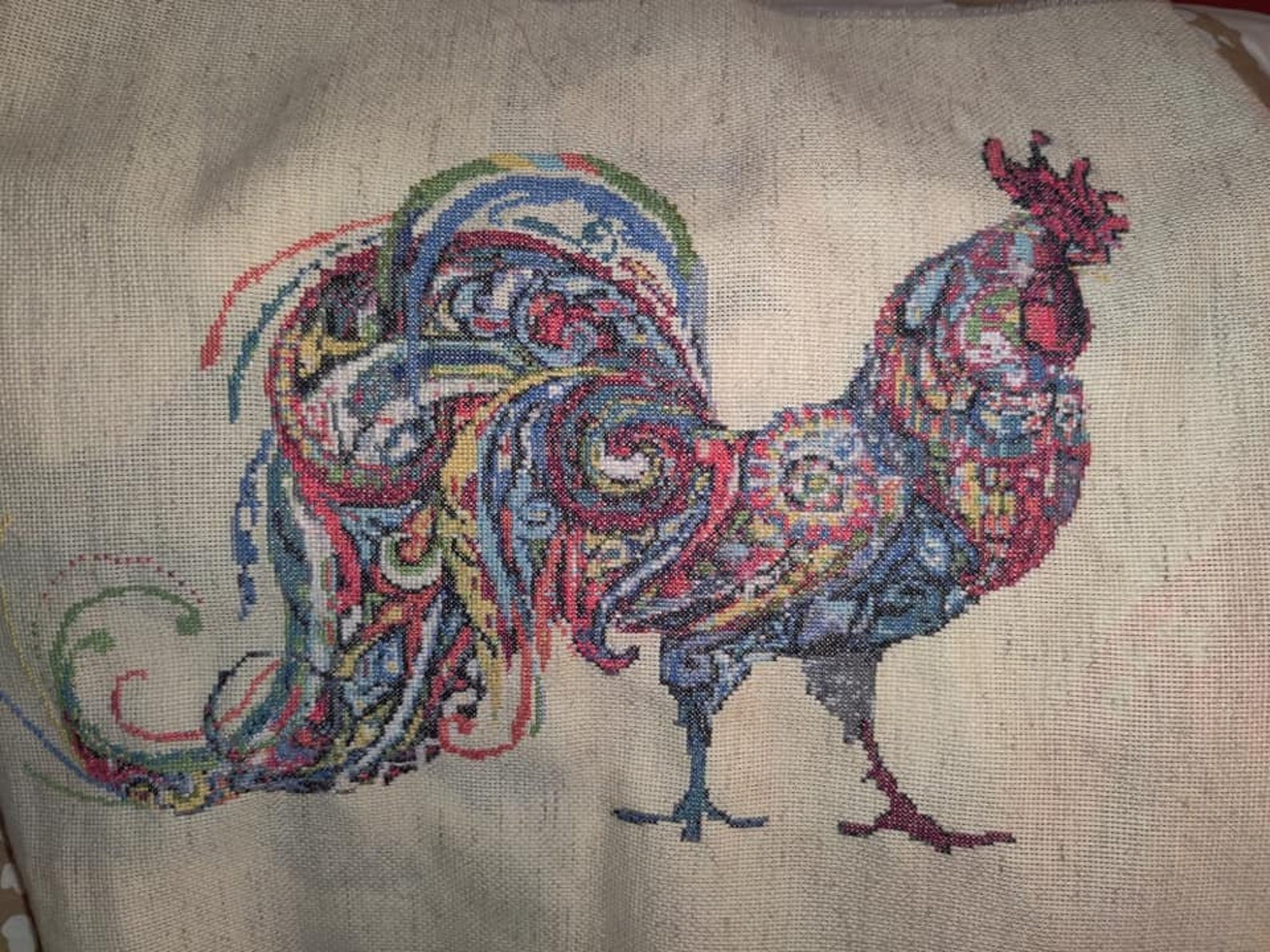 Cross Stitch Pattern Ruby Rooster Pdf Counted Crossstich | Etsy