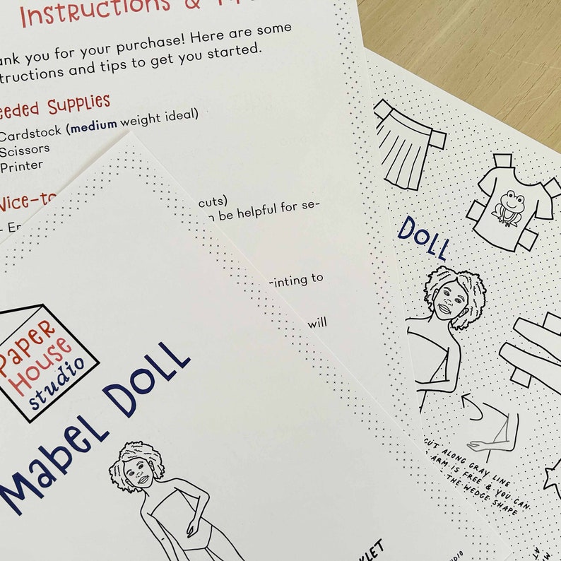 Printable Mabel Paper Doll Kit | DIY Craft Activity for Kids | US ...