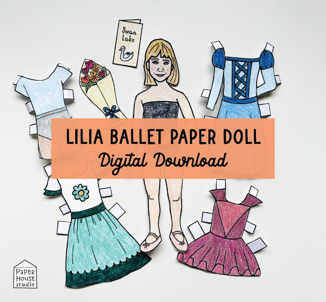 Lilia Ballet Paper Doll Craft Booklet – Printable Ballerina Doll ...