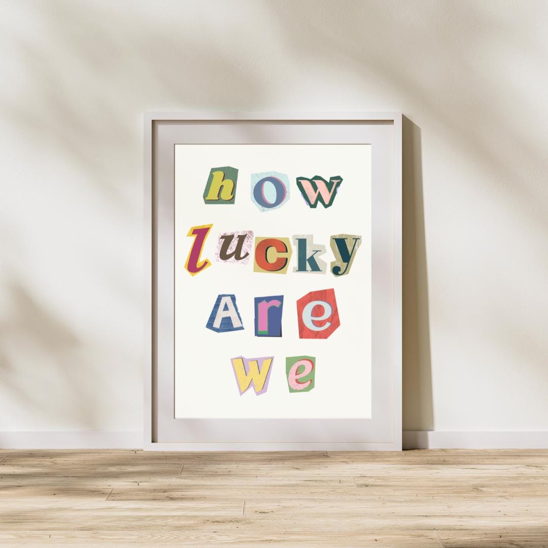 How Lucky Are We Print Wall Art Zach Bryan Poster Country Musicl Print ...